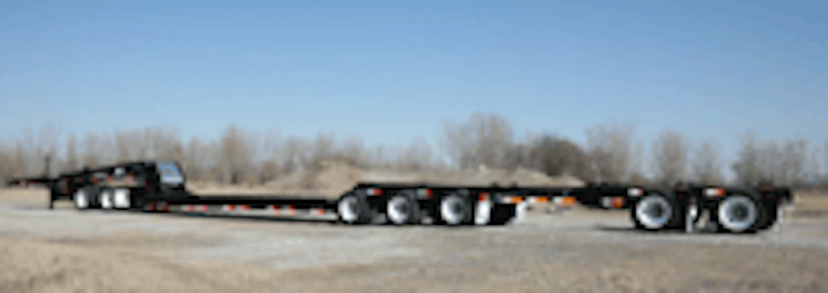 Talbert Manufacturing’s 65-ton modular trailer flip extension ...