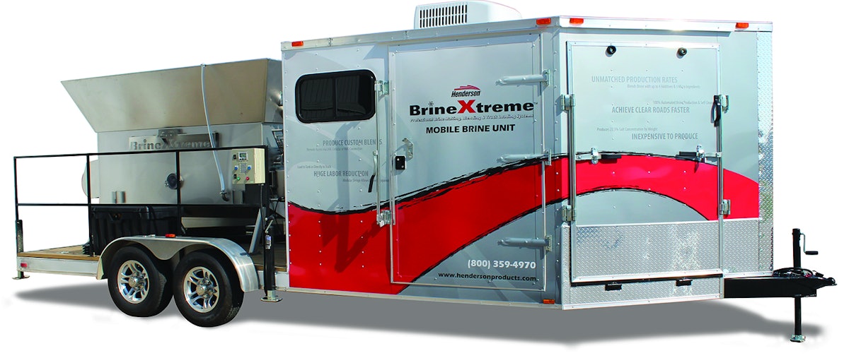 Henderson BrineXtreme produces salt brine in a mobile machine ...