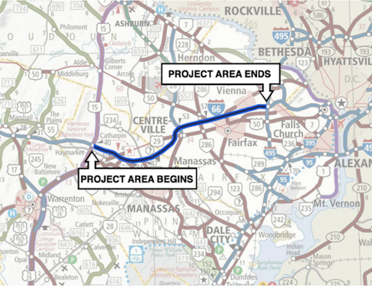 Virginia transportation board approves design concept for I-66 Outside ...