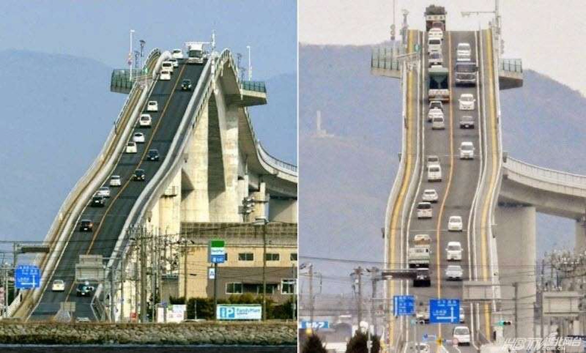 The grade of this unique Japanese bridge isn’t as terrifying as it ...