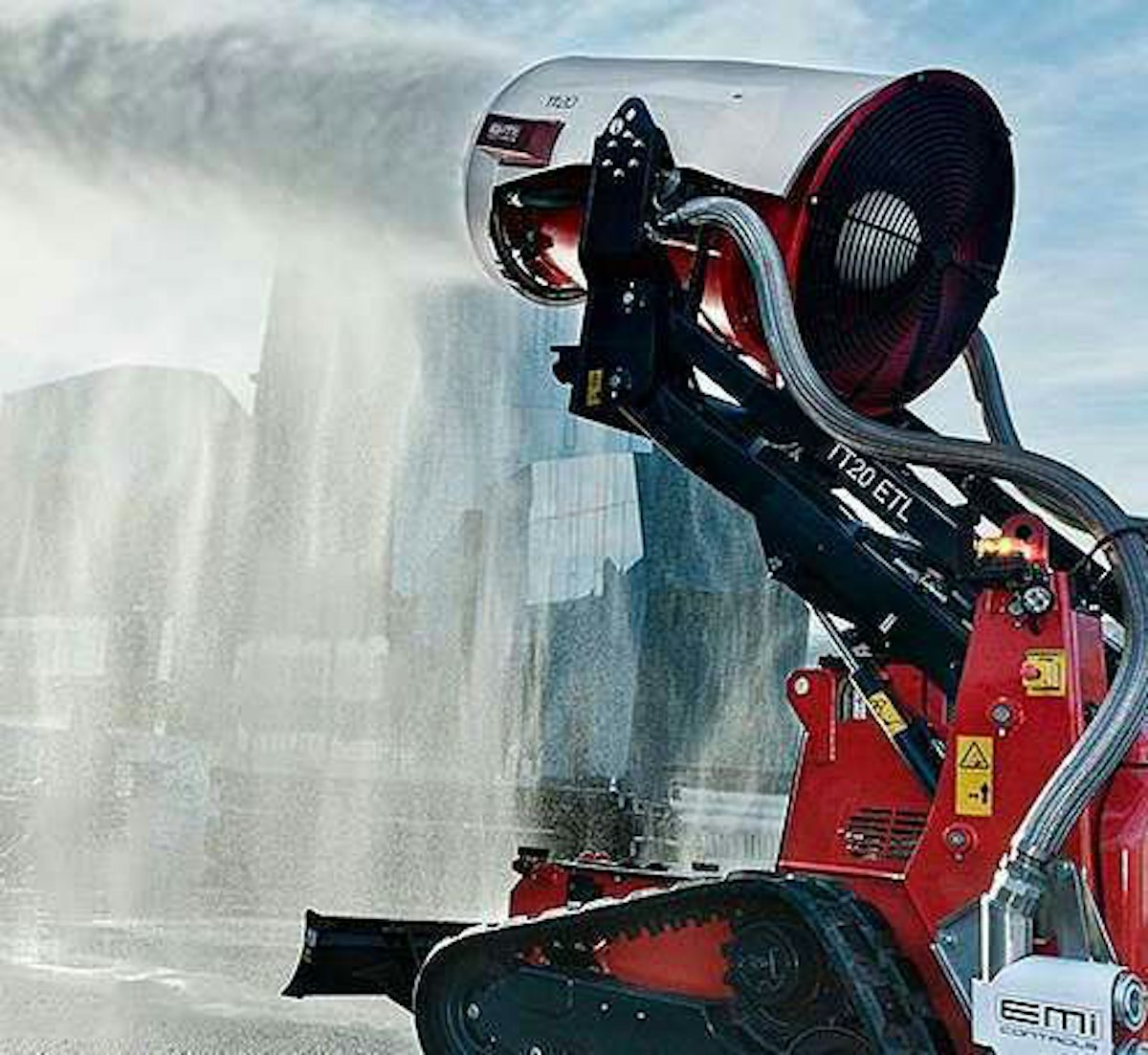 This track loader with a mounted turbine water cannon is the ultimate ...