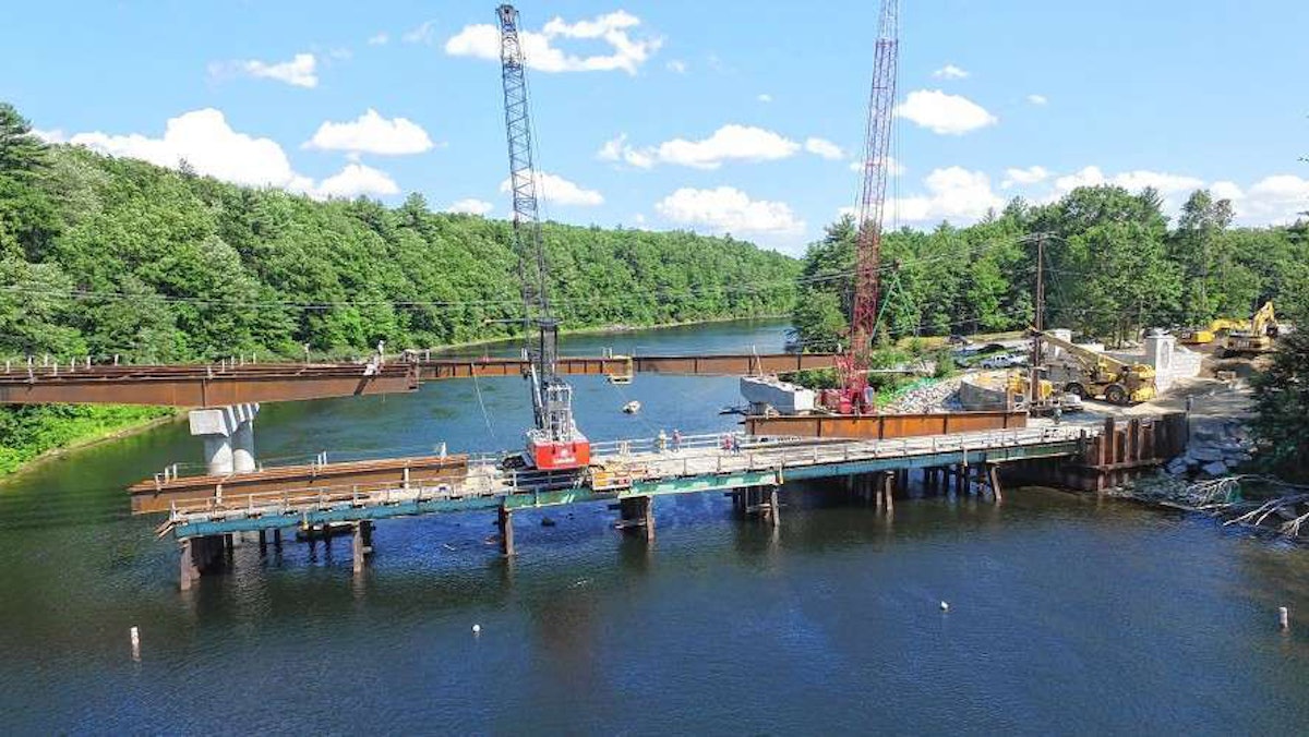 Drone footage chronicles Sewalls Falls Bridge demolition, site prep in ...