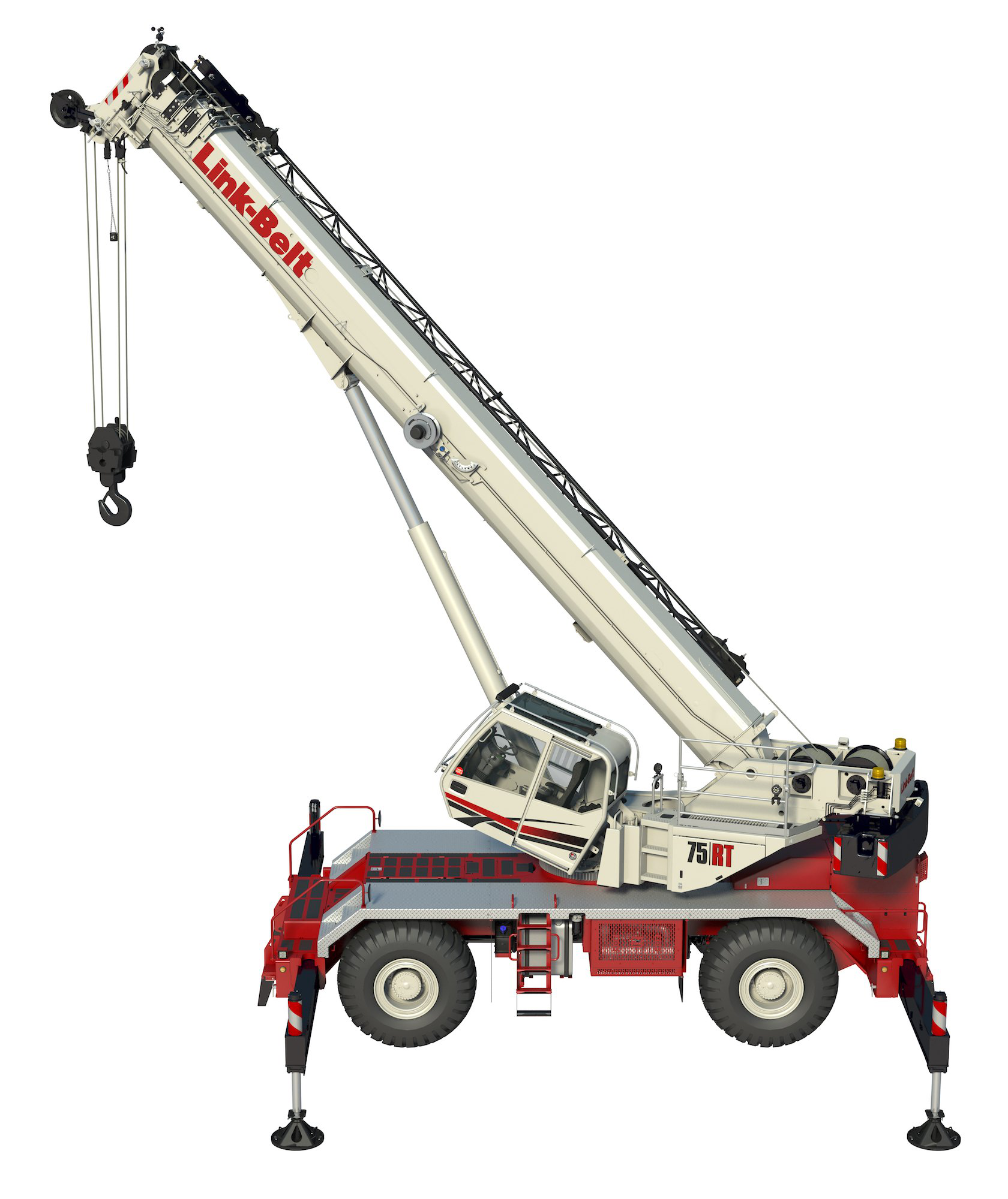 Link-Belt unveils 75RT rough terrain crane with new cab, updated ...