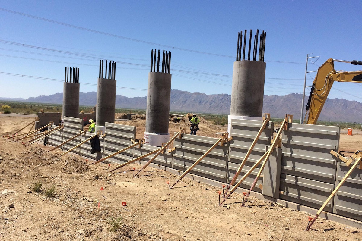 Arizona DOT using mechanically stabilized earth panels on South ...
