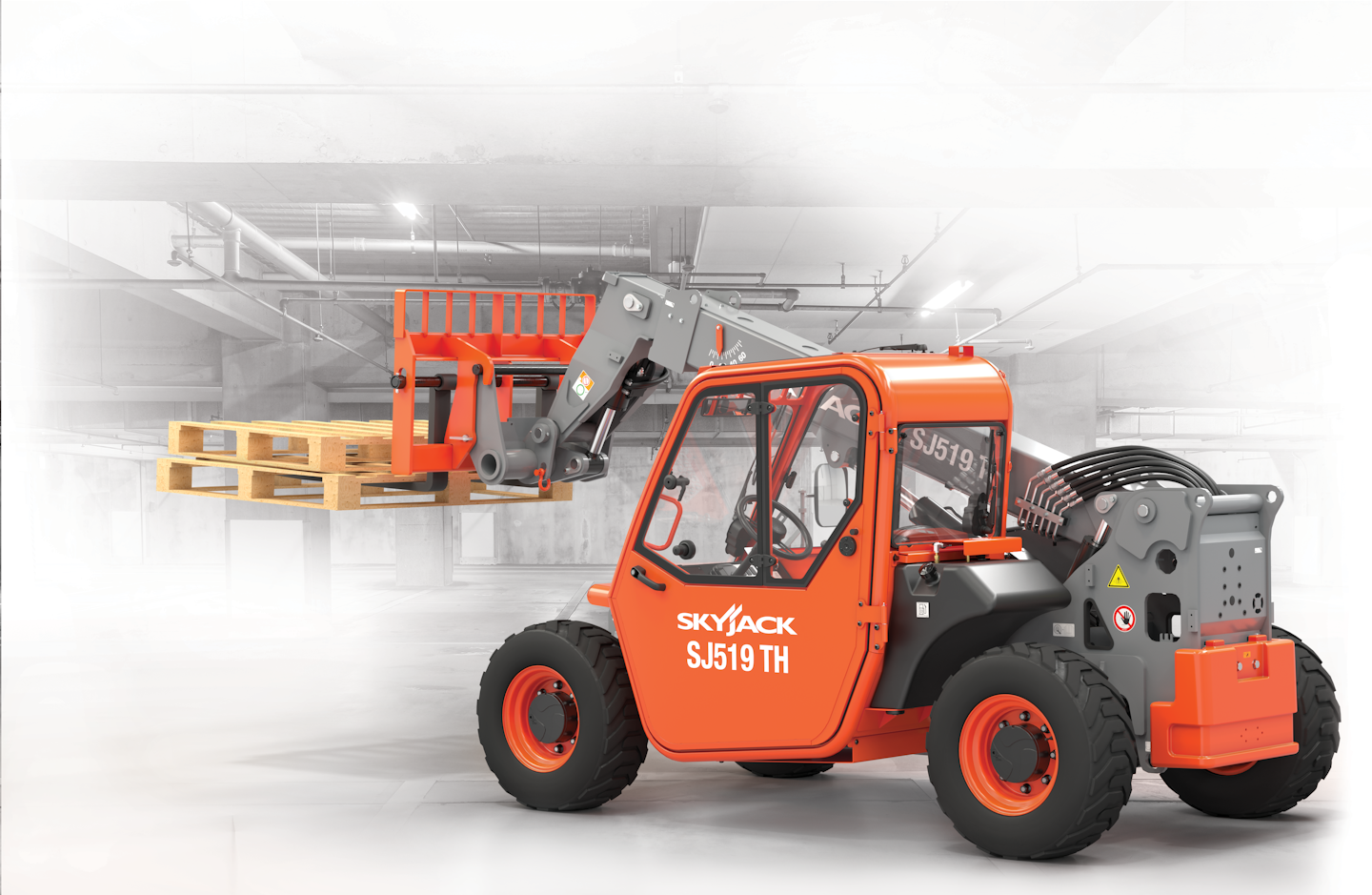 Skyjack’s first compact telehandler, the SJ519, has a roomy ...