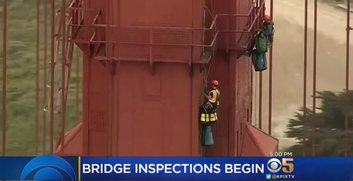 Golden Gate Bridge inspections in progress | Equipment World