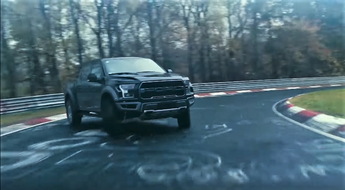 2018 Ford Raptor drifts the heck out of a hot lap at the Nürburgring ...