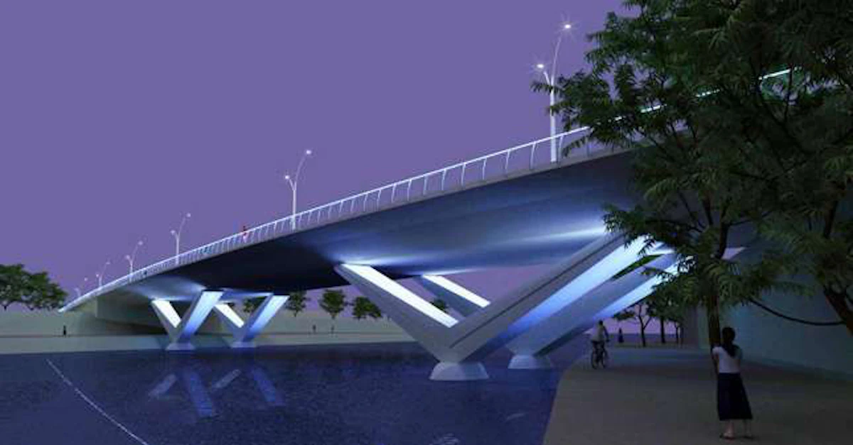 V-pier bridges in Fort Worth construction moving forward | Equipment World