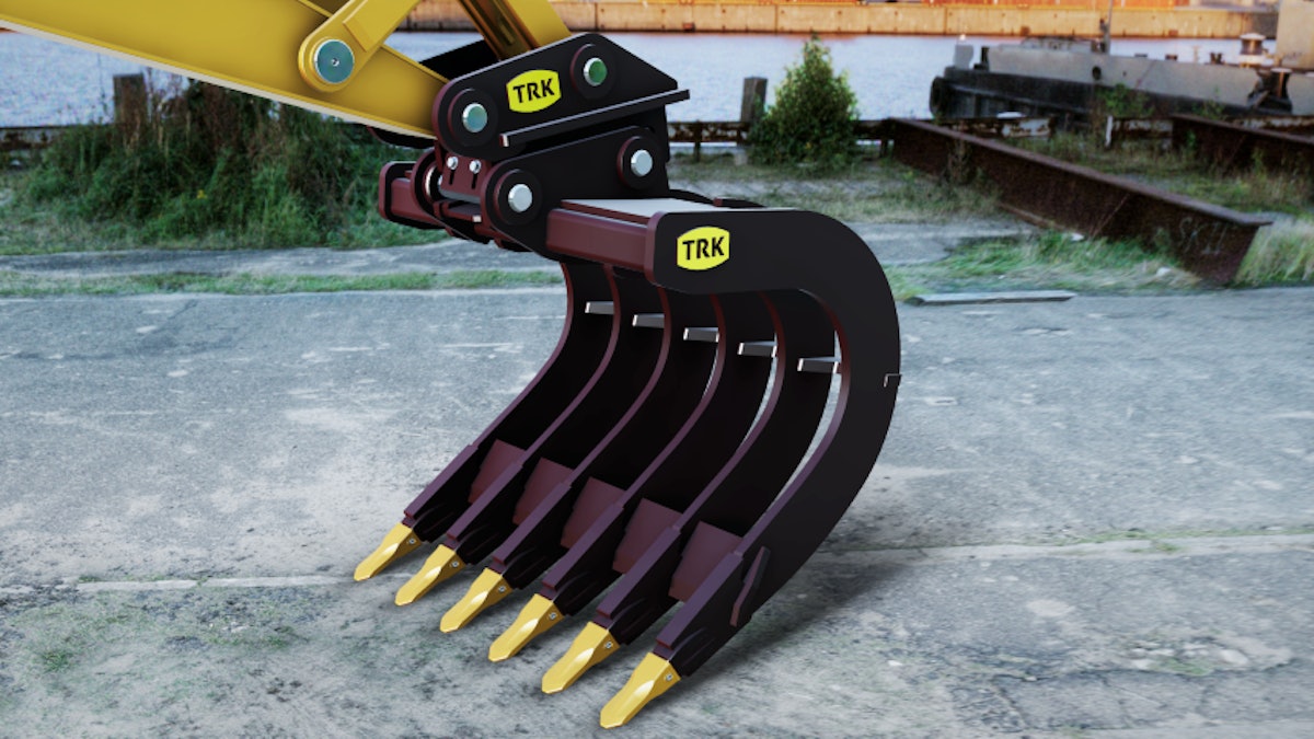 TRK Severe Duty Scoop excavator rake attachment | Equipment World