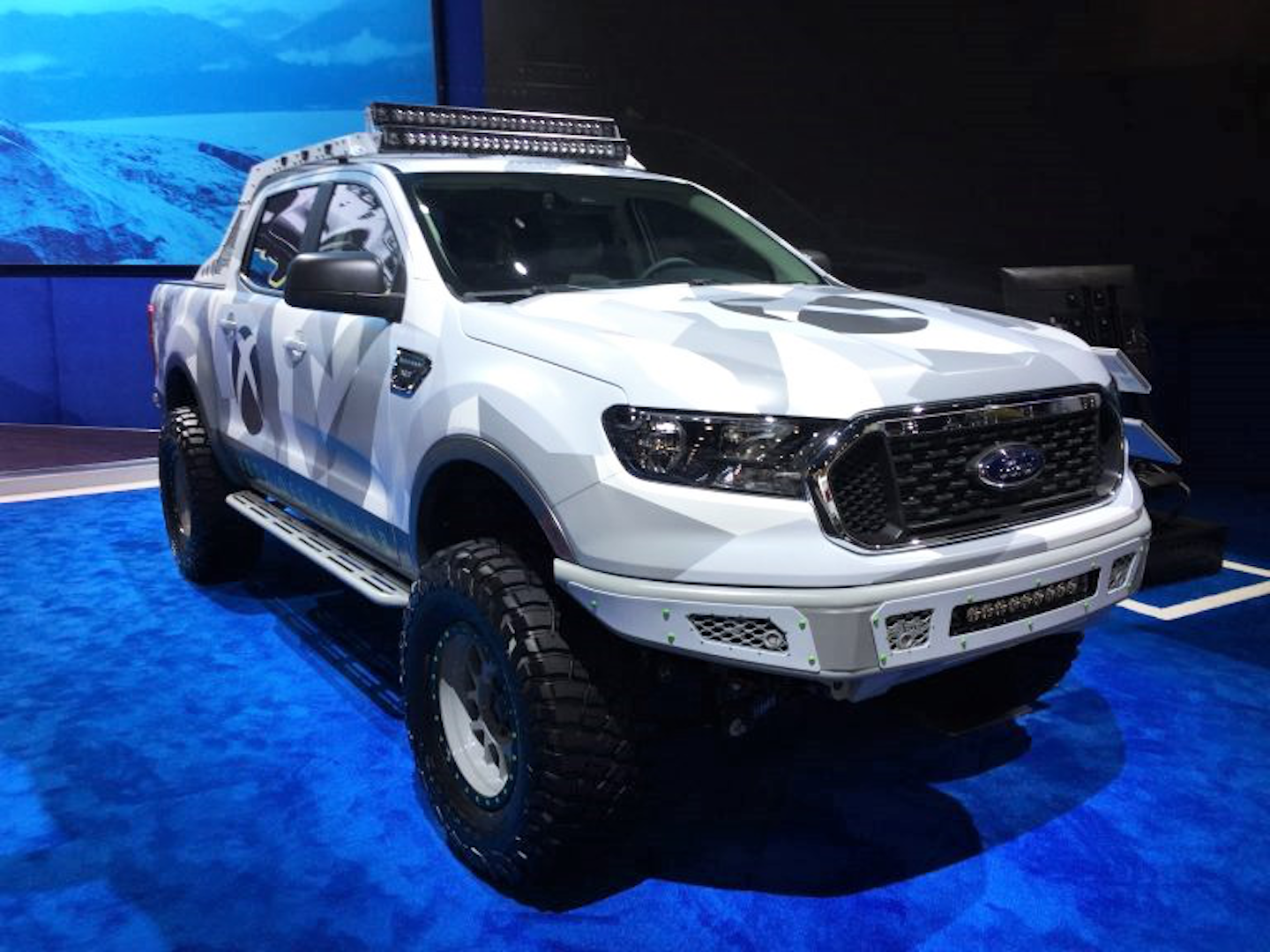 Custom 2019 Ford Rangers on display at the 2018 SEMA show | Equipment World
