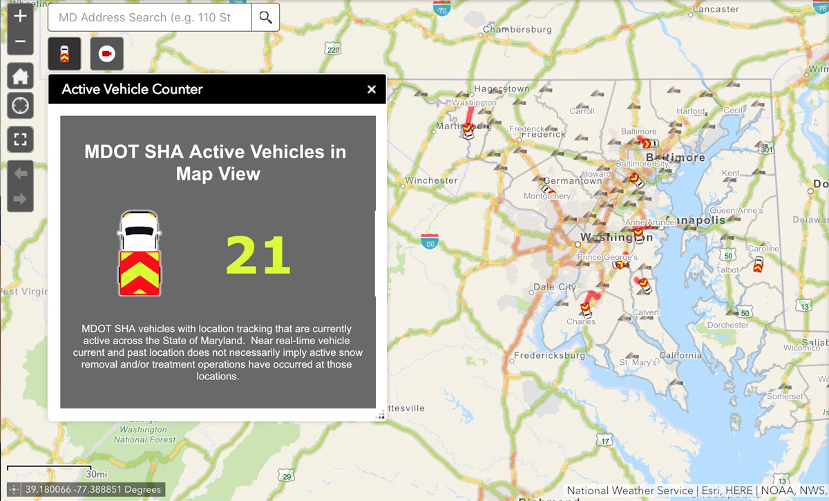 MDOT SHA debuts app for tracking snow removal equipment | Equipment World