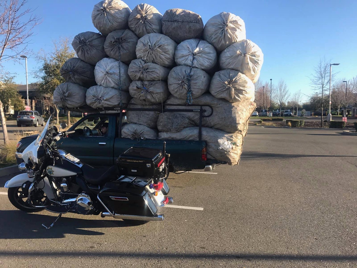 overloaded pickup