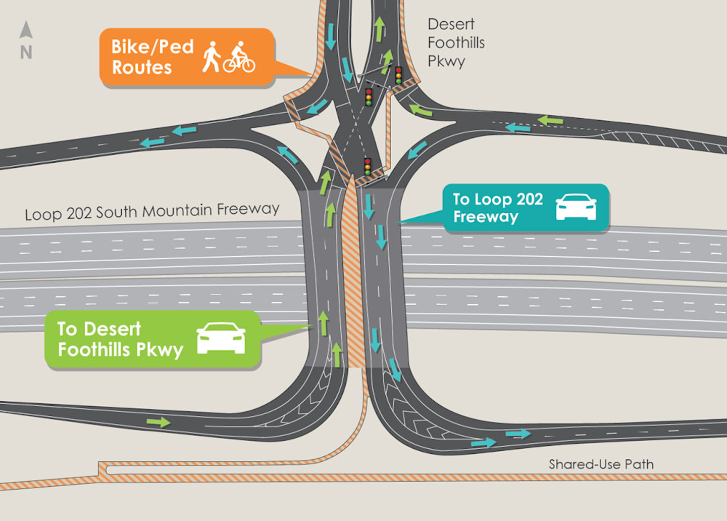 New $1.7B Ariz. freeway includes half diverging diamond, double ...