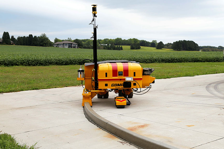 GOMACO Debuts First Electric Slipform Curb Paving Machine | Equipment World
