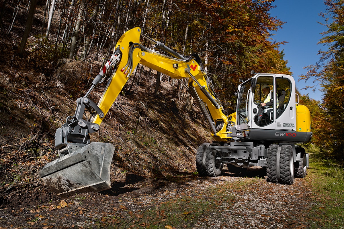 Wacker Neuson unveils ultimate urban excavator, the redesigned EW100 ...