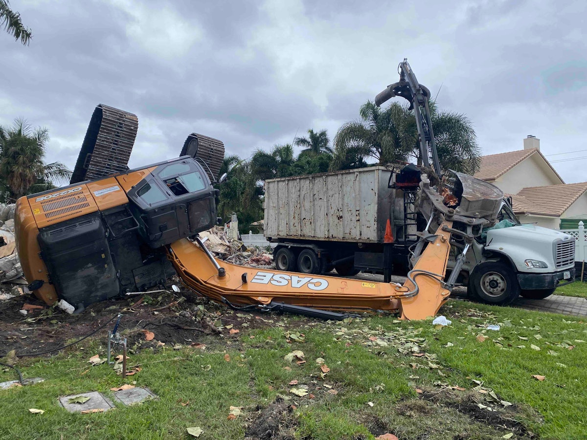 Worker dies after excavator overturns, crashes into truck in Florida ...