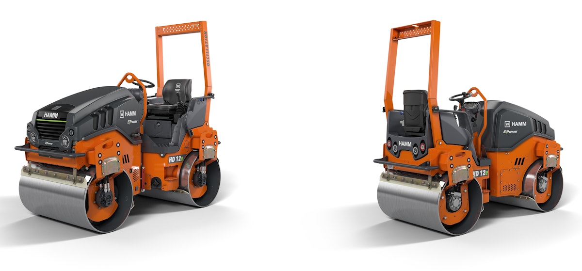 Hamm intros HD10e, HD12e electric tandem & combi rollers to U.S ...