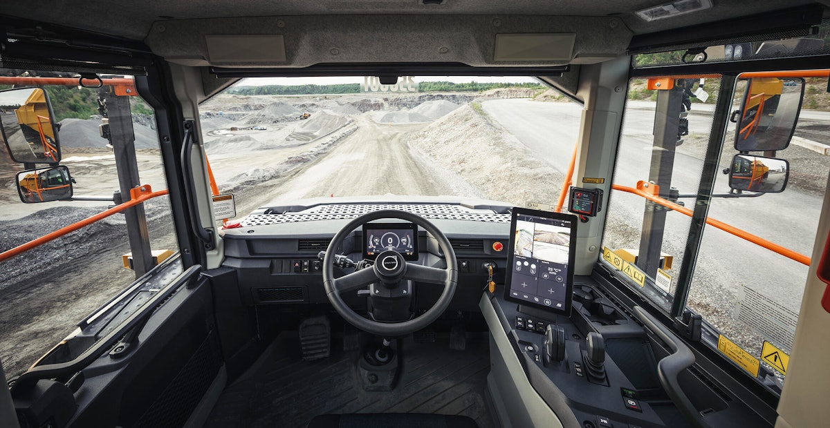 inside new volvo truck