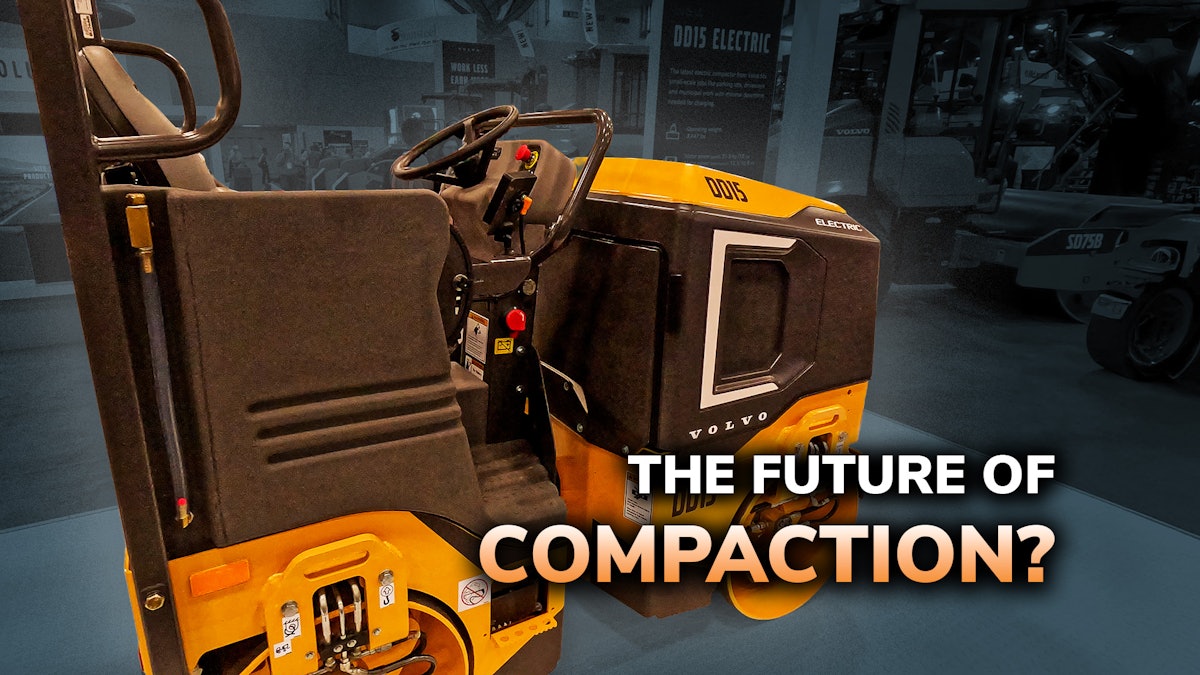 Video: Volvo CE reveals electric DD15 ride-on asphalt compactor ...