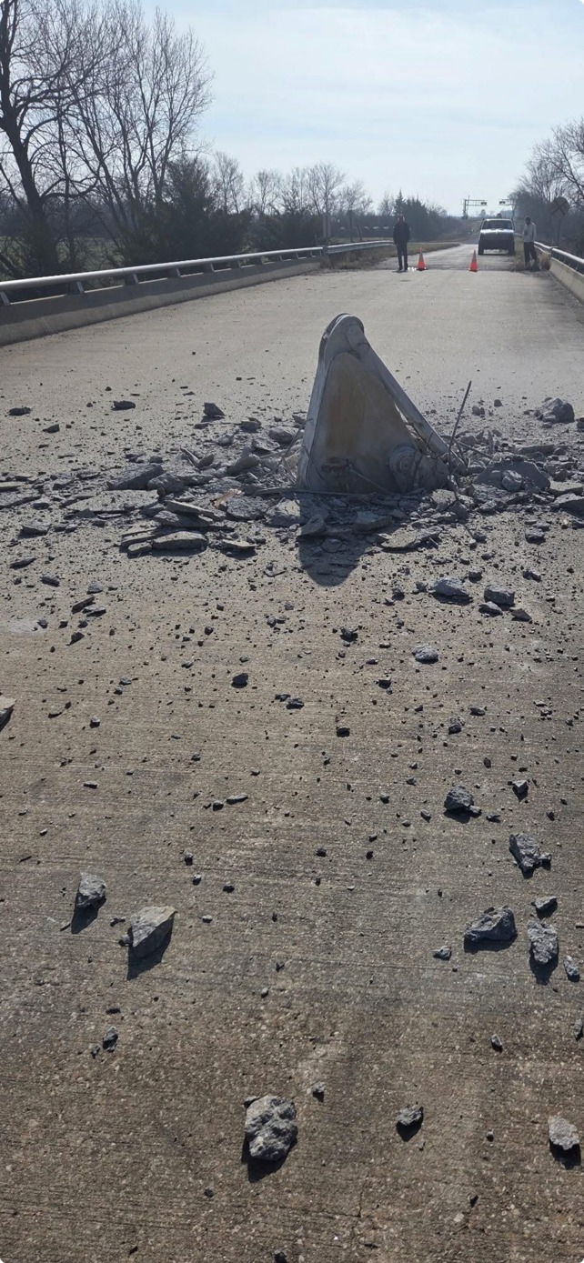 Hauled Excavator Crashes Through Top of Kansas Bridge Causing Up to $1M ...